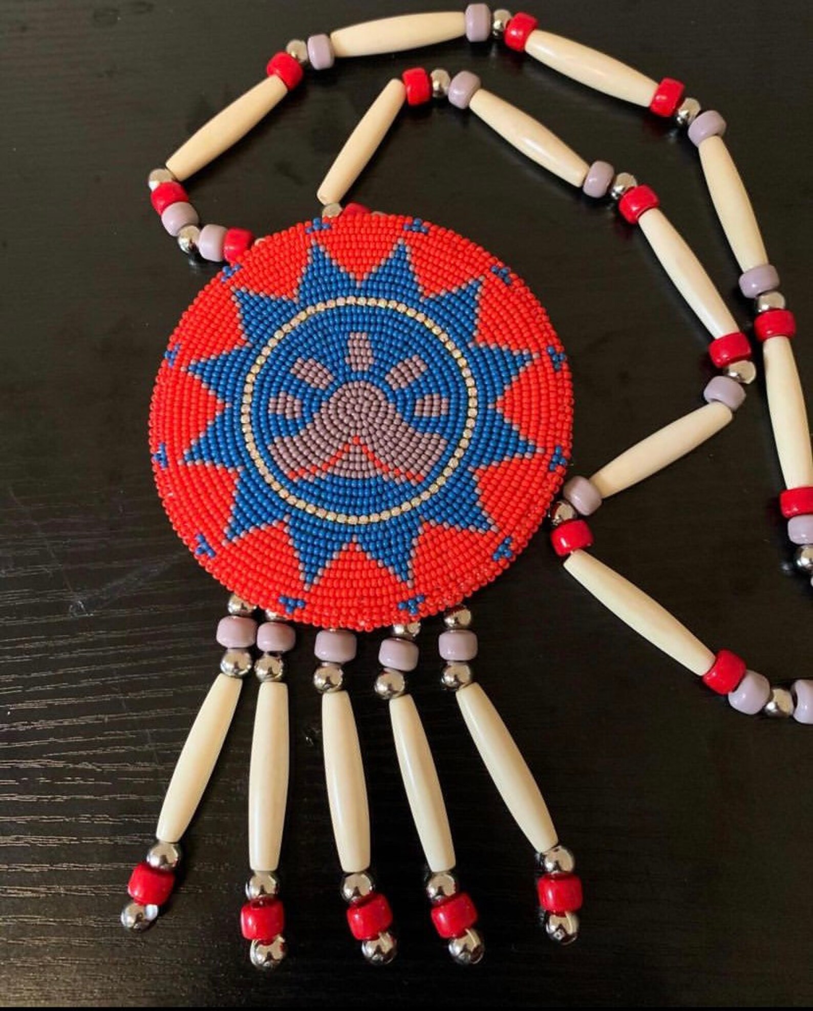 Beaded Bear Claw Medallion - Etsy