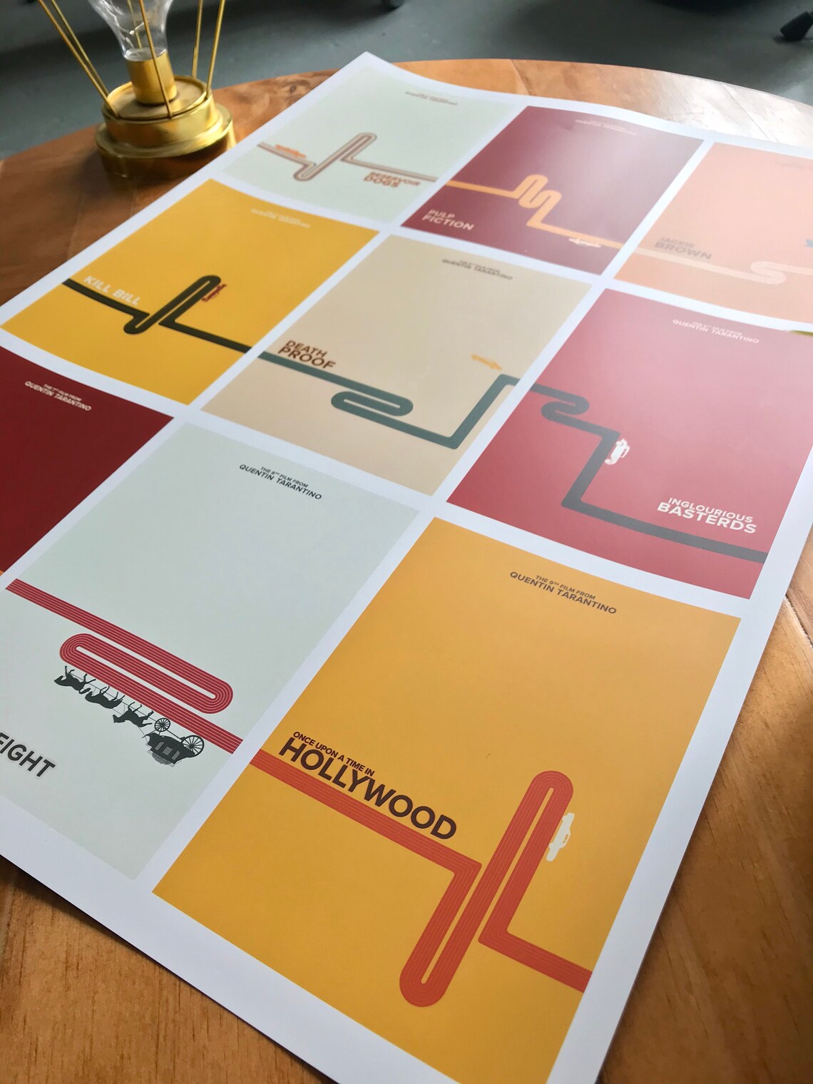 Quentin Tarantino Collection // Retro Minimalist Movie Print - Etsy UK