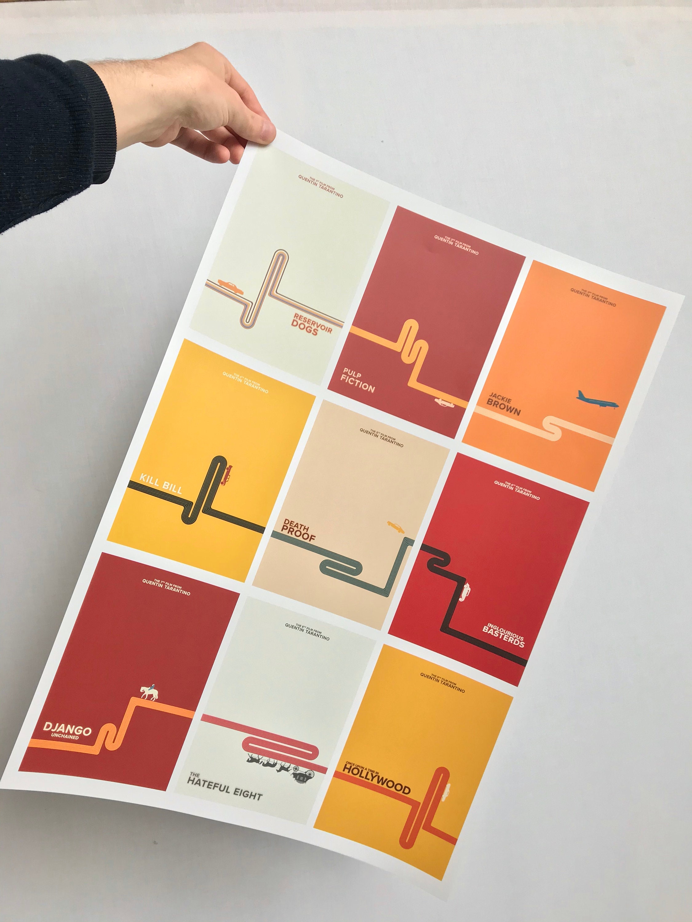 Quentin Tarantino Collection // Retro Minimalist Movie Print - Etsy UK