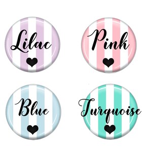 Vertical Stripes Name Retractable ID Card Badge Reel Pass Holder Choose ...