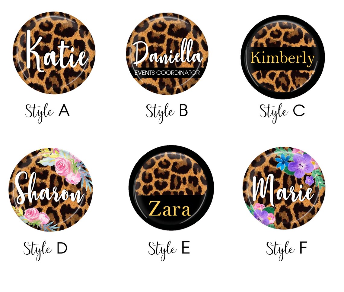 Leopard Print Personalised Custom Retractable ID Card Badge | Etsy