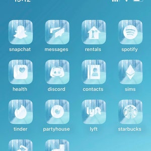 Frozen App Icons, Pastel Blue, Winter, Snowy, Holidays Theme, Snowflake ...
