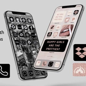 App Icons Pink & Glitter | Cute Aesthetic Pink Pastel, Widgets With ...