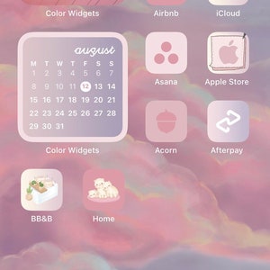 3,600 App Icons Kitties, Pastel Pink, Soft Purple, Lilac, Cute ...