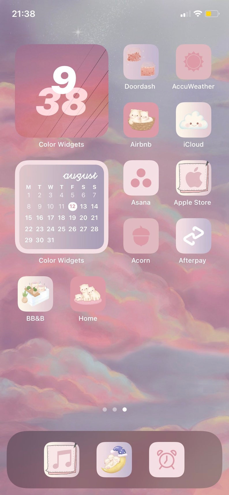 3,600 App Icons Kitties, Pastel Pink, Soft Purple, Lilac, Cute ...
