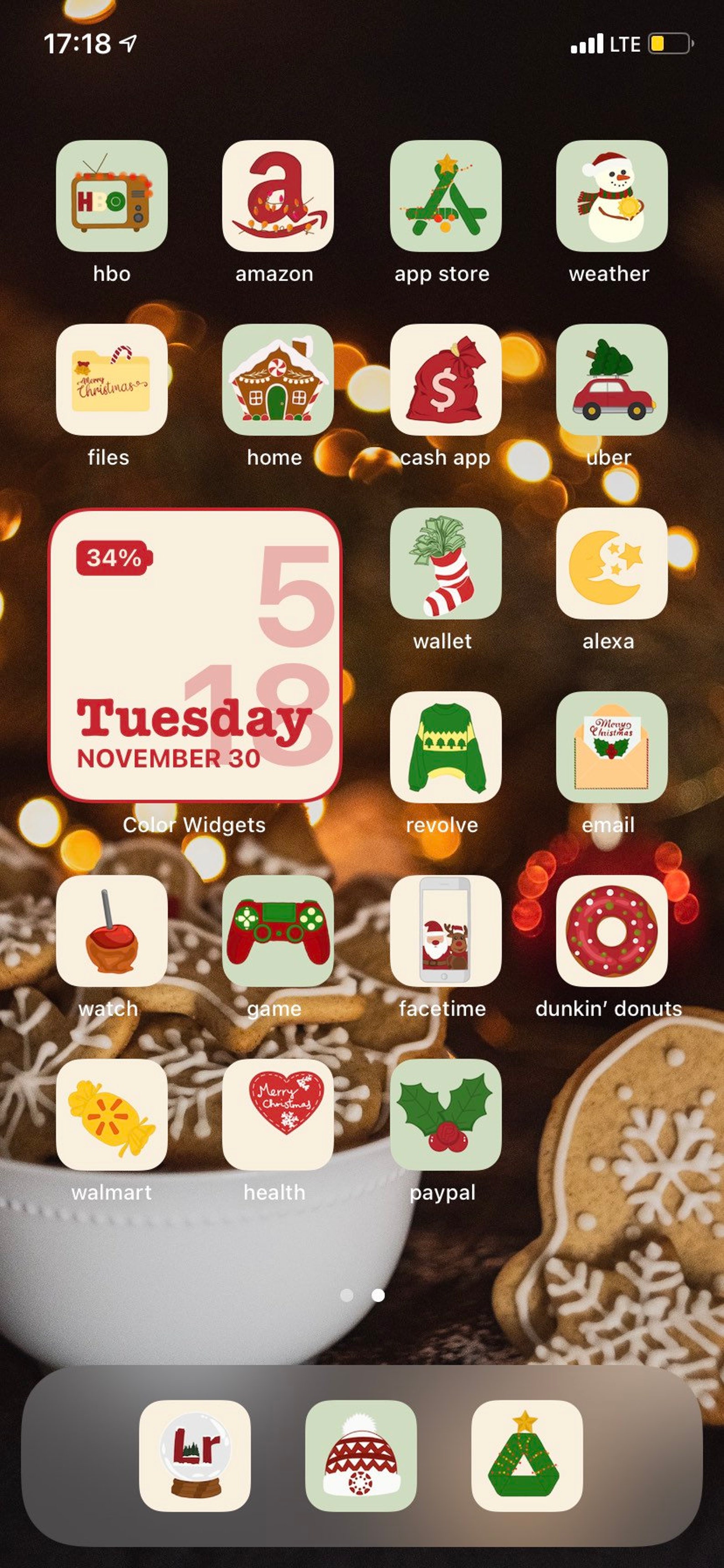 Hand Drawn App Icons Christmas, Winter, December, Red, Green, Xmas Eve ...