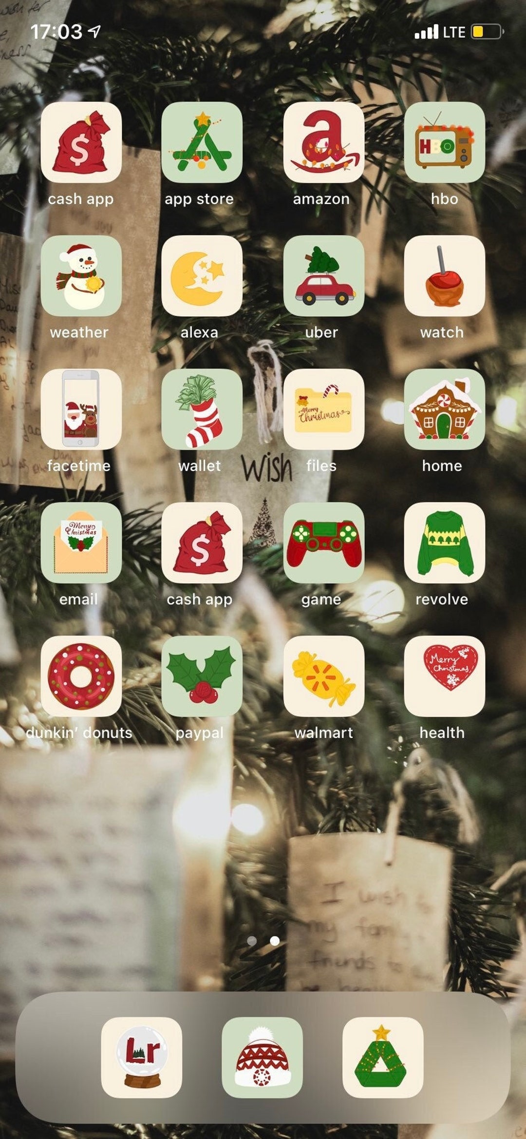Hand Drawn App Icons Christmas, Winter, December, Red, Green, Xmas Eve ...