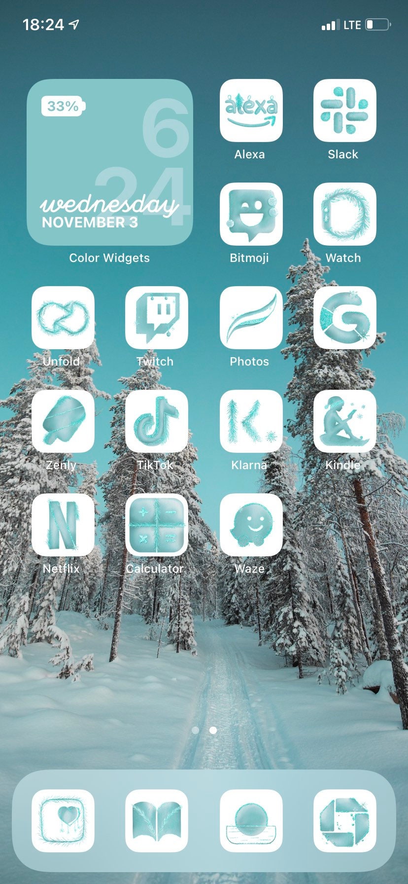 Hand Drawn Winter Wonderland App Icons | Snow, Holidays, Blue, Teal ...