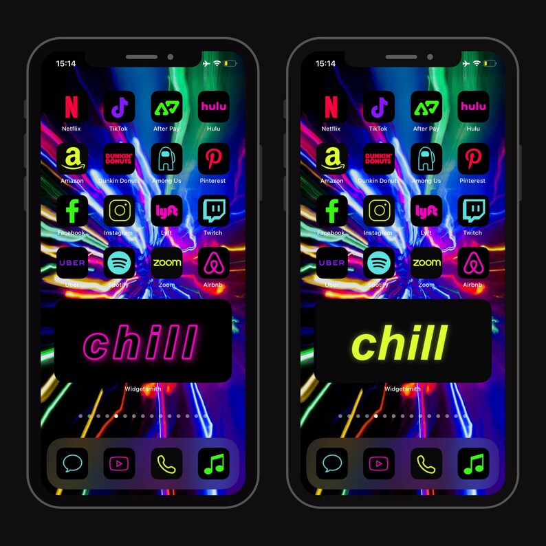PROMO OFFER Neon Colors App Icons Ios 14 Red Pink - Etsy