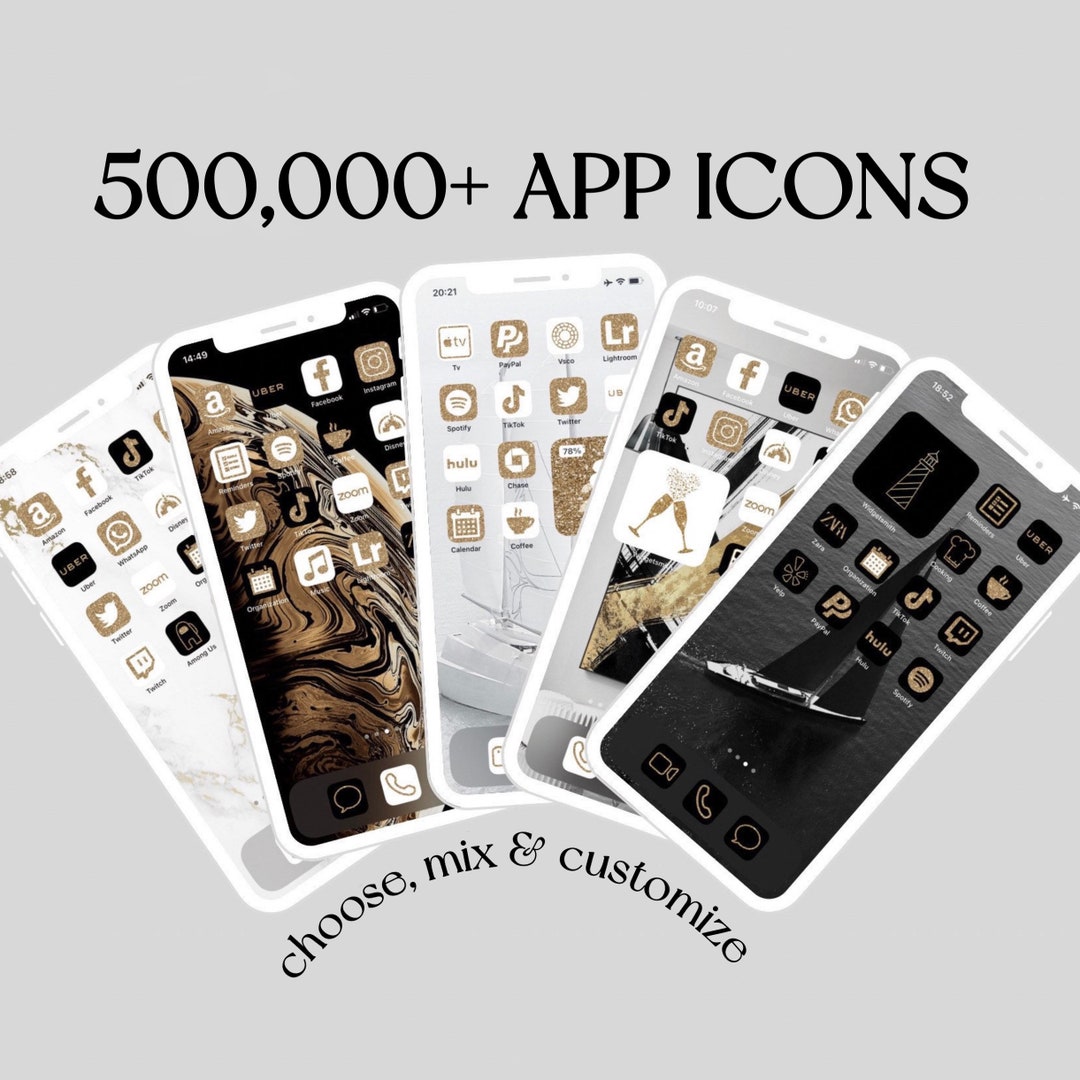 App Icons Gold Four Seasons | Glitter, Golden, Black, White, Christmas ...