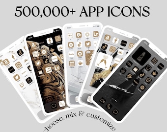 220 Gold Foil Social Media Icons // Gold Circle Icons // - Etsy