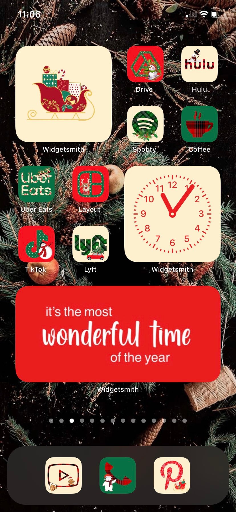 App Icons Vintage Christmas Ios 14 Xmas Red and Green | Etsy