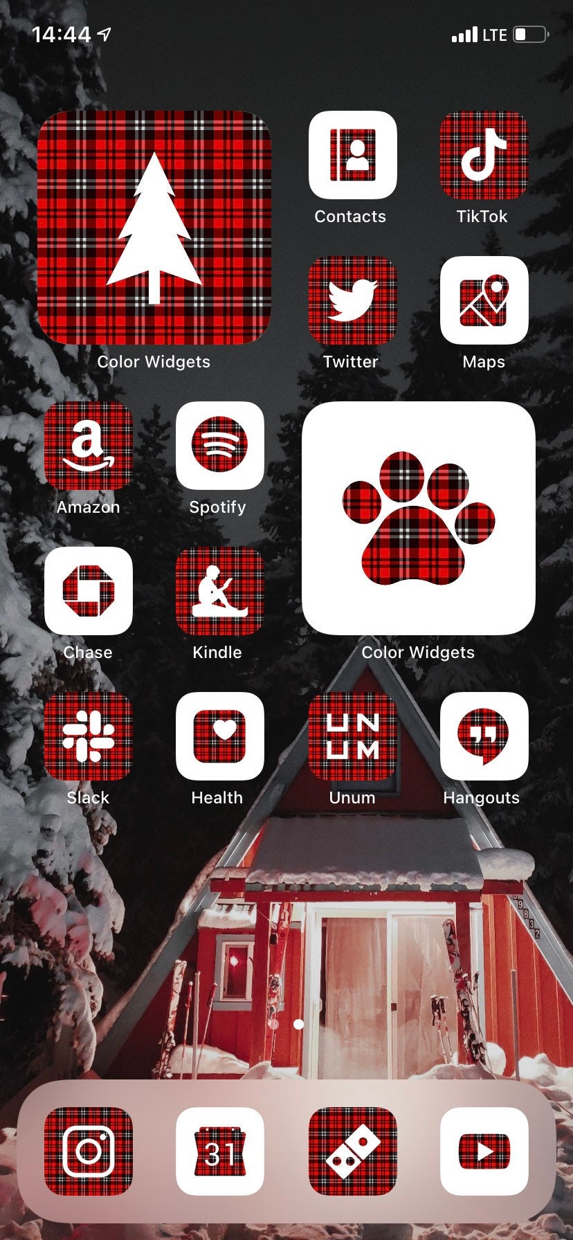 Christmas App Icons, Buffalo Red Plaid Xmas Theme, Home Screen ...