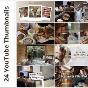 24 Youtube Thumbnail Canva Template, Customizable Minimalist Design ...