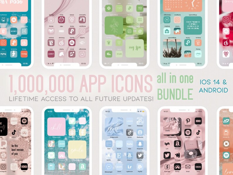 App Icons PROMO OFFER All in ONE Bundle Spring Summer - Etsy