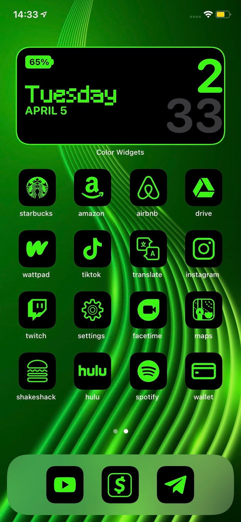 App Icons Green Neon Aesthetic Home Screen Green Lime - Etsy