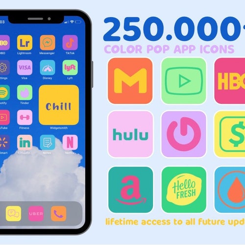 Pastel App Icons Kawaii Pastel App Icons Rainbow Pastel | Etsy