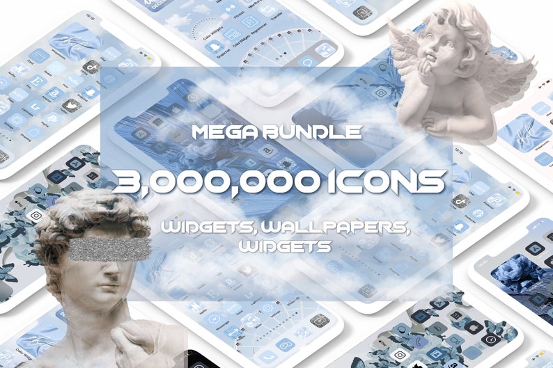 Blue App Icons All in One Bundle Teal Turquoise Sky - Etsy