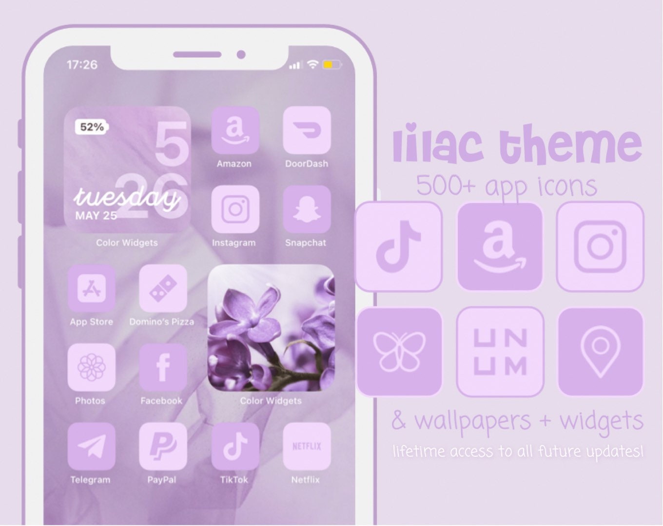 App Icons Lilac Pink Blue Summer Yellow Pastel Tones - Etsy