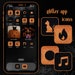 Halloween Pumpkin App Icons Black Orange Spooky Season - Etsy