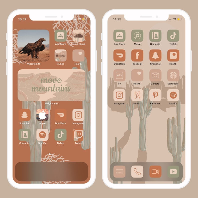 4,000 Western App Icons | Warm, Earth Tones, Dusty, Beige, Boho ...