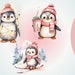Clipart Baby Pink Penguin Winter PNG Template Christmas Scratchbook ...