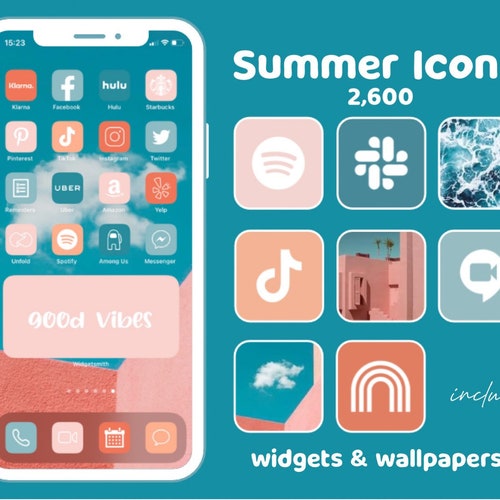 App Icons Pink & Glitter Cute Aesthetic Pink Pastel Widgets - Etsy