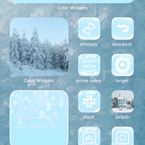 App Icons Snowfall, Winter, Baby Blue, Snowy, Aesthetic Homescreen ...