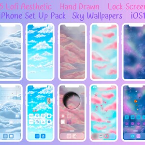 Aesthetic Sky Lofi Wallpapers Anime Lockscreen Ios18 - Etsy