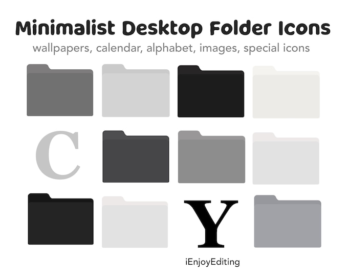 Desktop Folder Icons Sage, Folder Covers Green, Neutral, Beige, Plant ...
