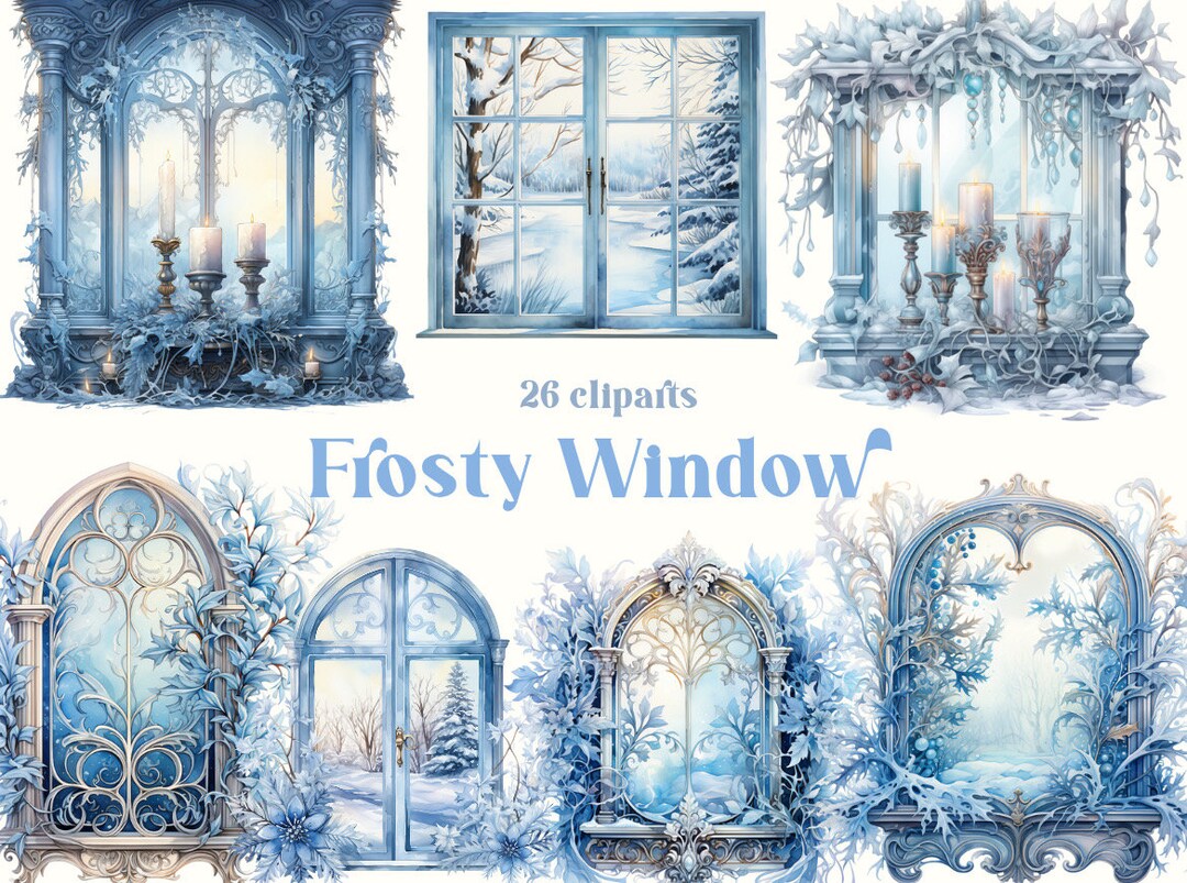 Clipart PNG High Resolutions Frosty Window Winter Scratchbook Stickers ...