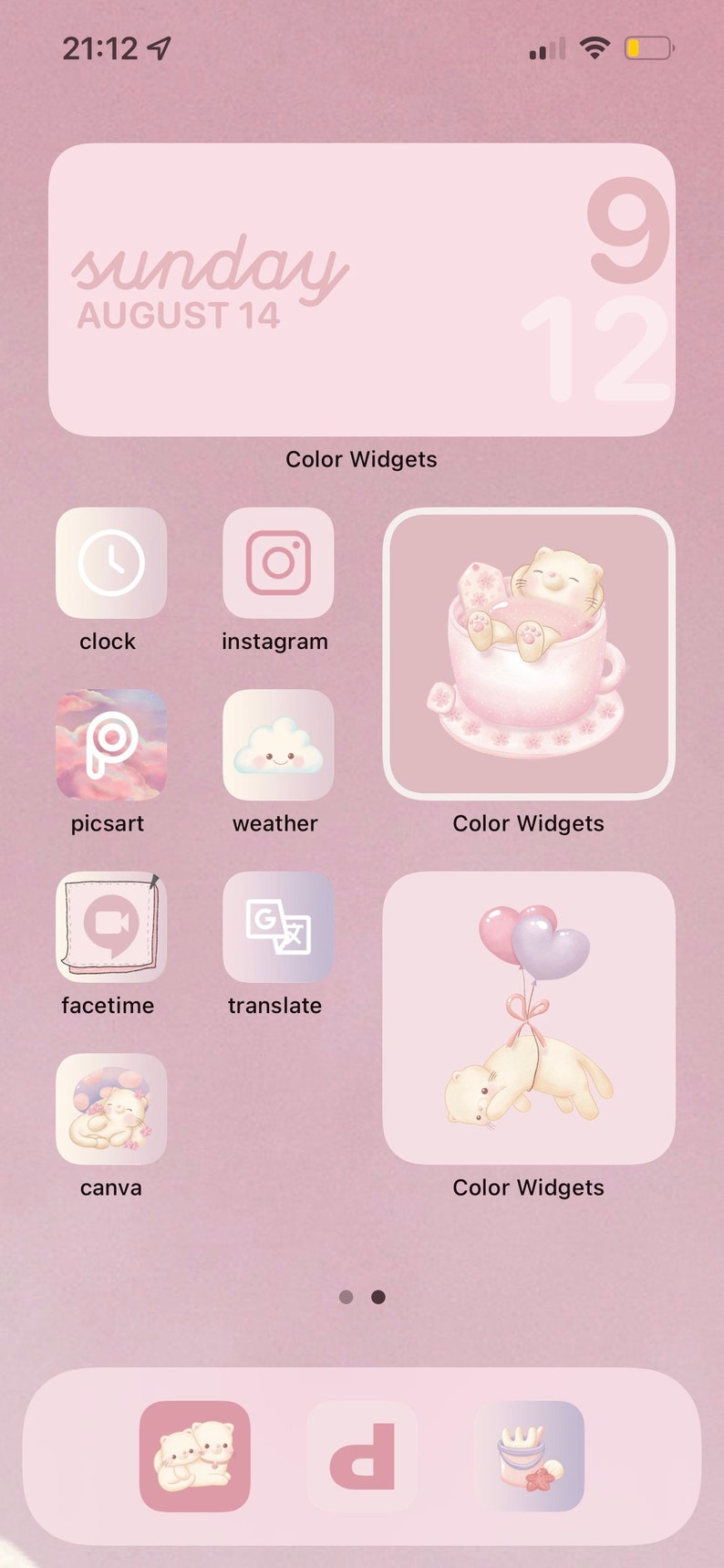 3,600 App Icons Kitties, Pastel Pink, Soft Purple, Lilac, Cute ...