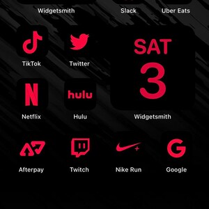 App Icons Neon Red, Black App Covers, Custom Your Home Screen - Etsy
