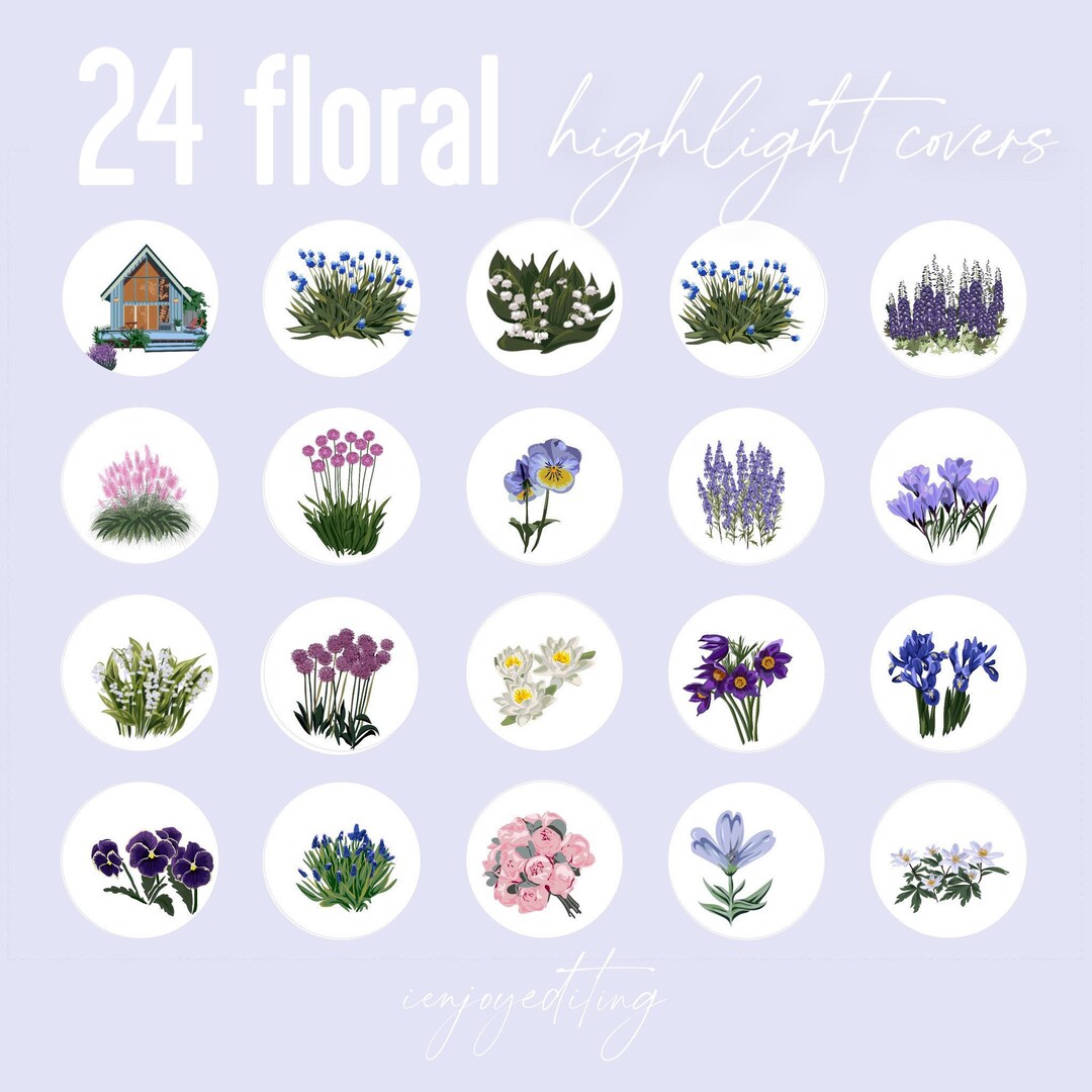 Highlight Covers for Instagram Floral | Spring, Botanical, Flowers ...