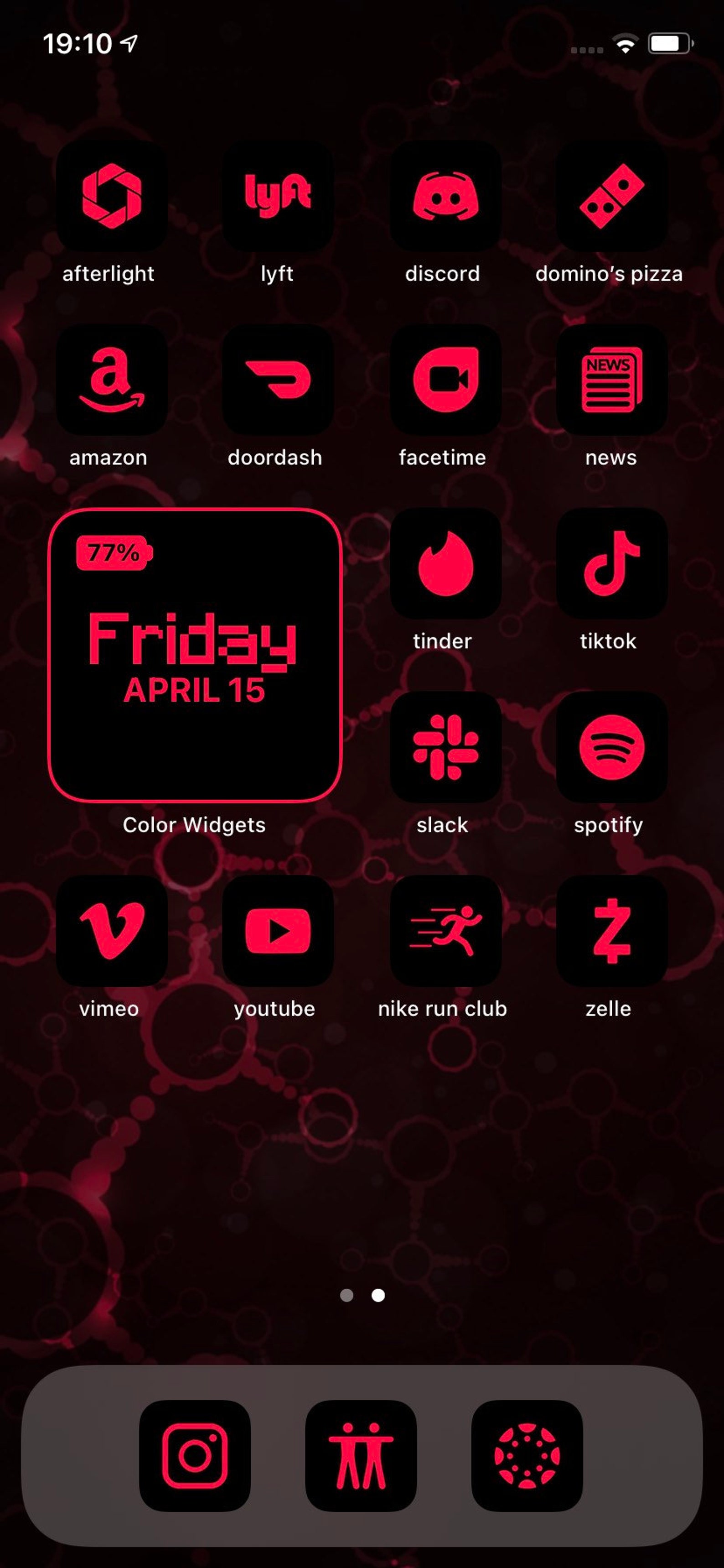 App Icons Neon Red Black App Covers Custom Your Home Screen - Etsy