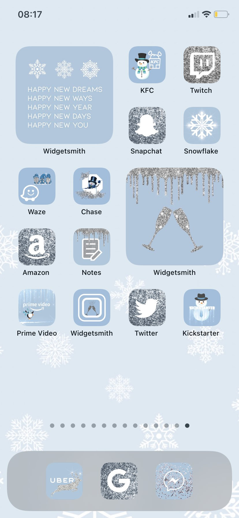 App Icons Snowy Christmas Aesthetic Winter Theme Light - Etsy