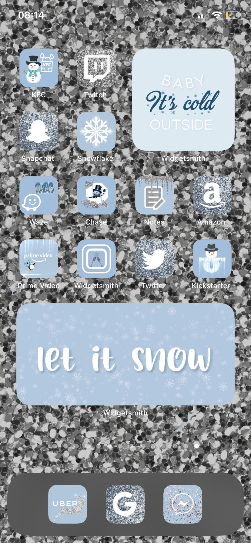 App Icons Snowy Christmas Aesthetic Winter Theme Light - Etsy