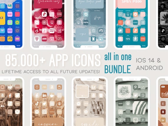 Promo Offer App Icons ALL IN ONE Blue Pink Black Green | Etsy