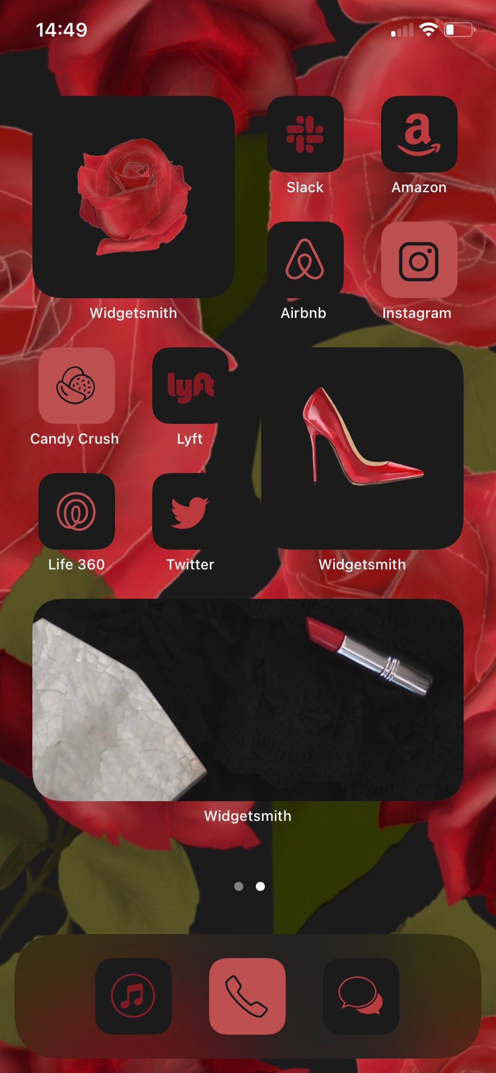 Red Roses App Icons Ios 14 Theme Aesthetic Home Screen - Etsy