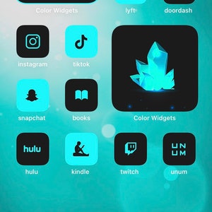 Blue App Icons, All in One Bundle | Teal, Turquoise, Sky, Light Blue ...