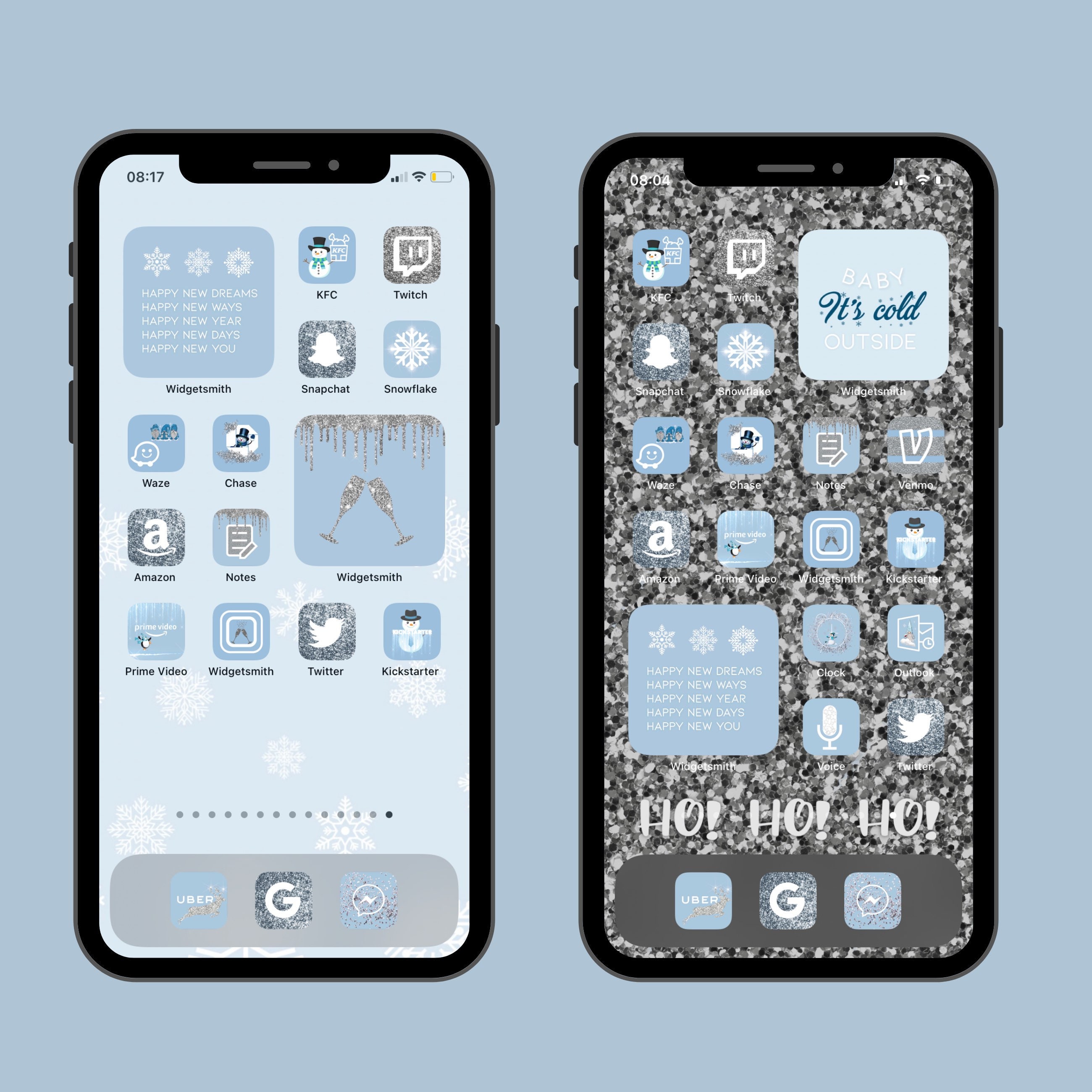 App Icons Snowy Christmas Aesthetic Winter Theme Light - Etsy