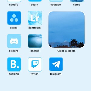 Aqua Blue App Icons, Summer, Light Blue, Sky, Sea, Beach, Wave ...
