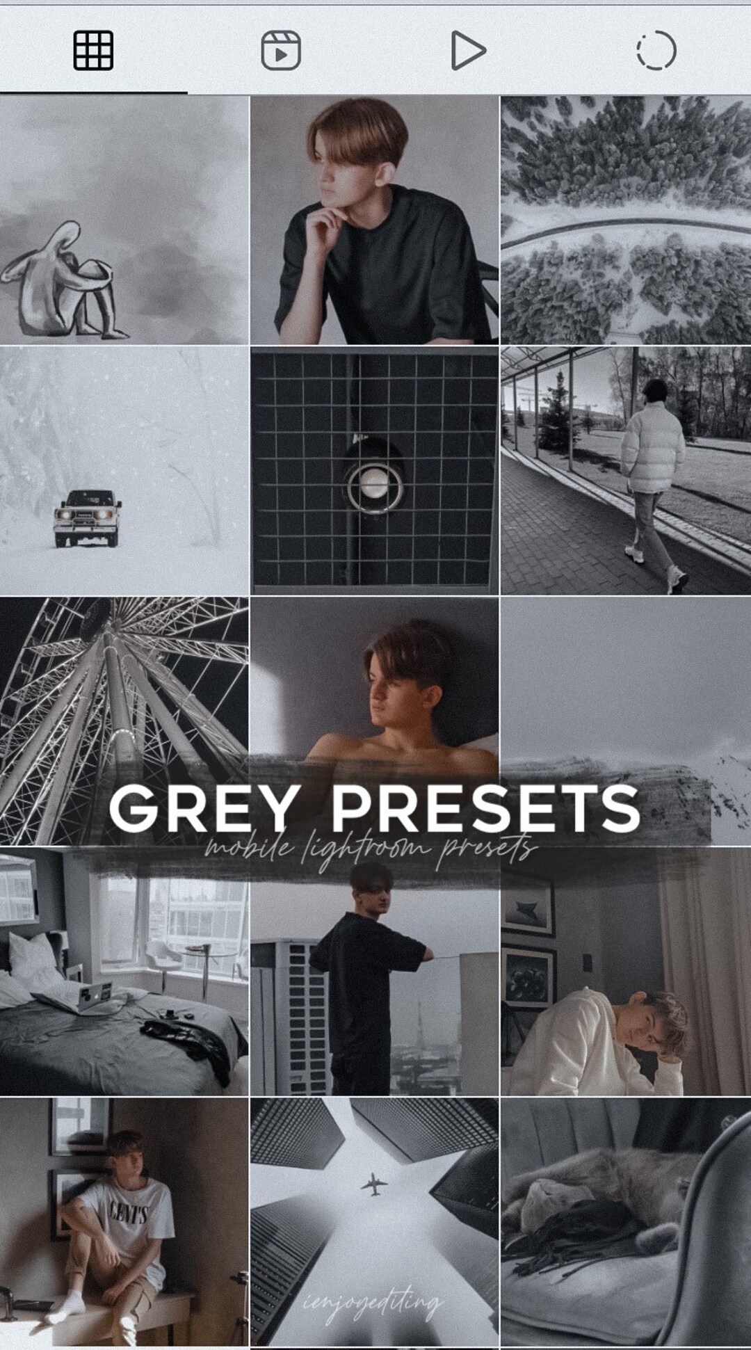 Presets for Lightroom Mobile Grey, Minimal, Dark, Moody, Black ...