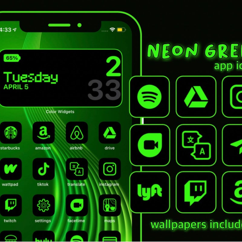 Green App Icons - Etsy