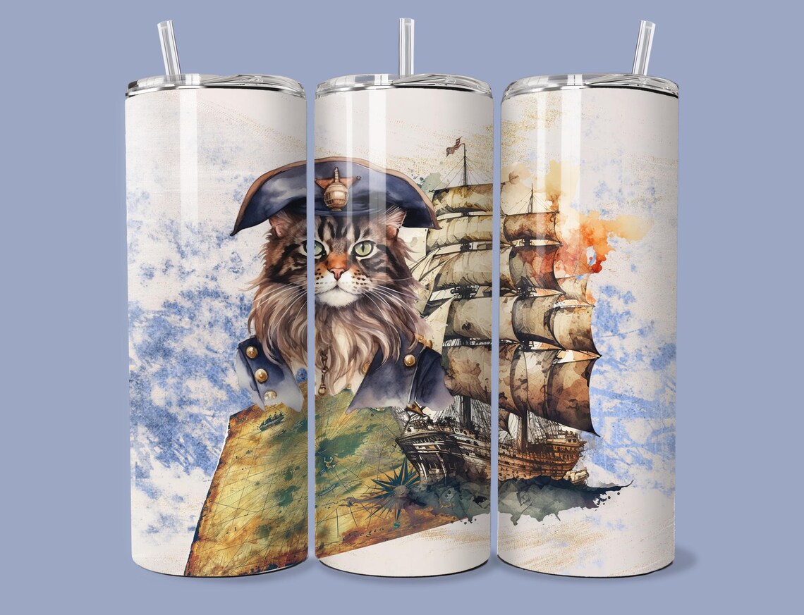 Captain Skinny Tumbler 20oz Template Wrap High Resolution Drinkware ...