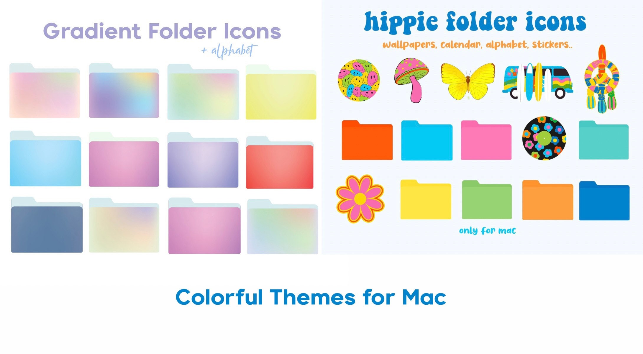 MEGA BUNDLE Folder Icons | Purple, Beige, Pink, Light Blue, Green ...