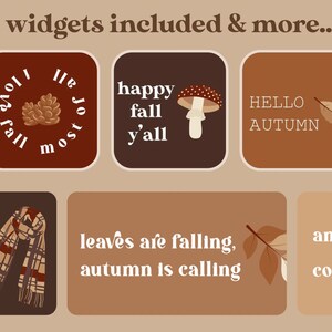 10,000 App Icons - Jump Into Fall / Brown, Beige, Leaves, Autumn Theme ...