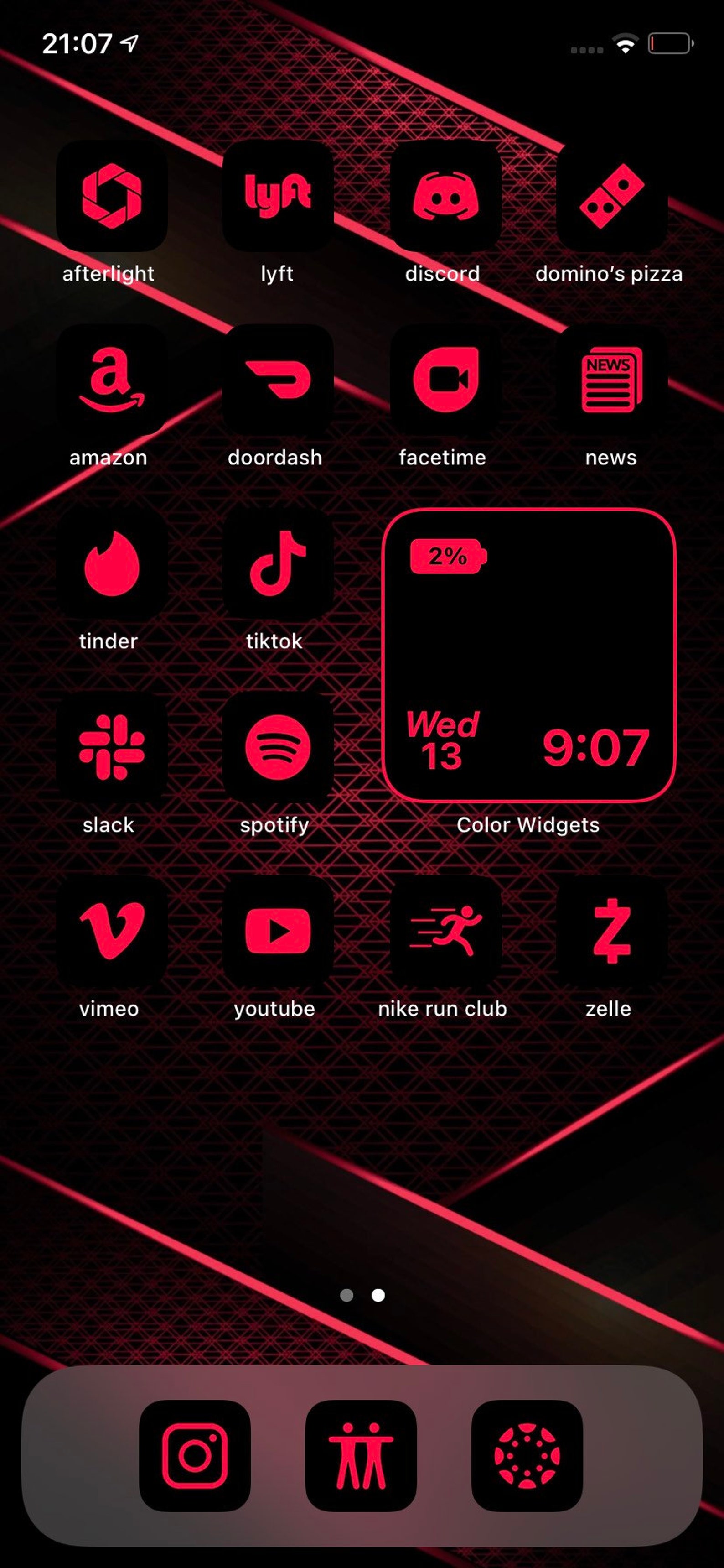 App Icons Neon Red, Black App Covers, Custom Your Home Screen - Etsy