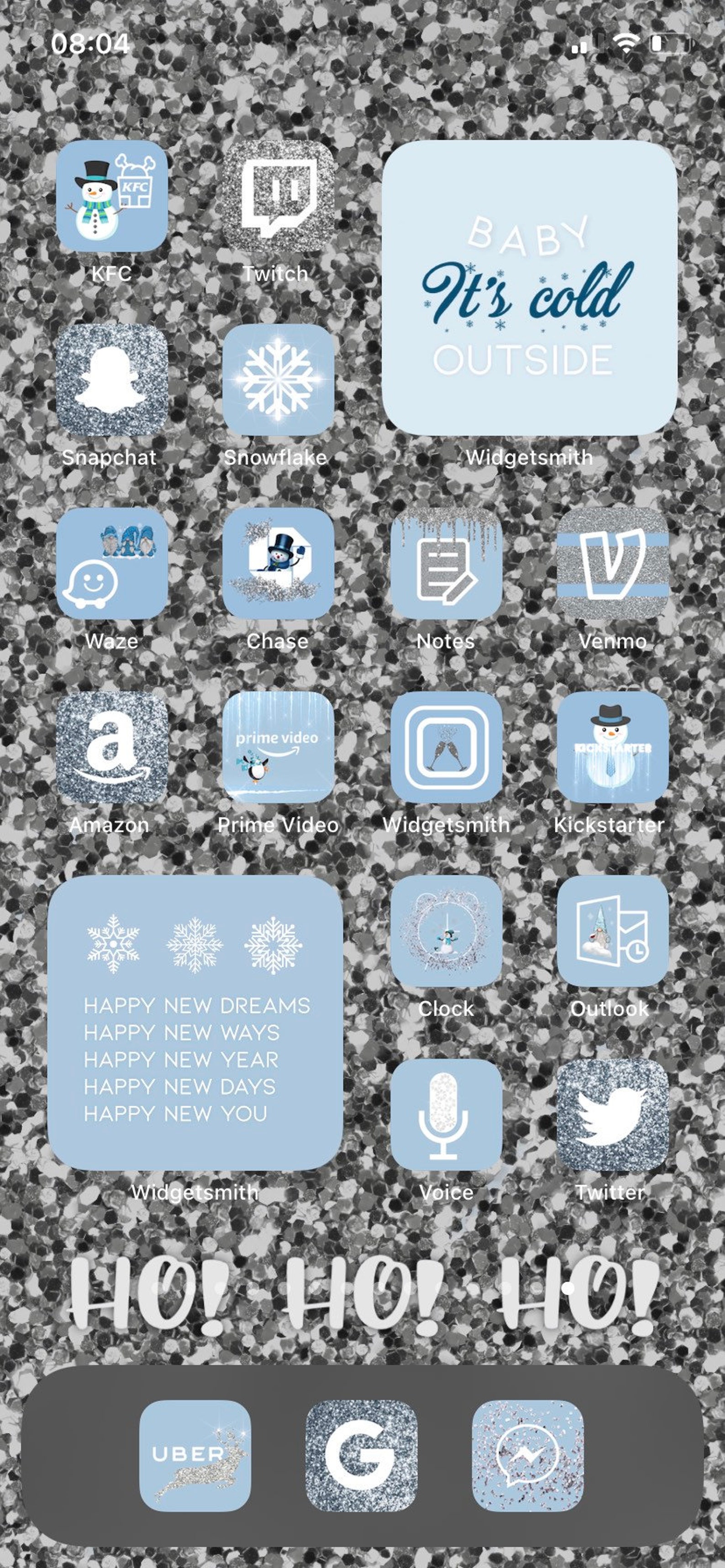 App Icons Snowy Christmas Aesthetic Winter Theme Light - Etsy