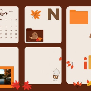 Warm Autumn Desktop Folder Icons | Fall Covers for Mac, Pc, MacBook ...